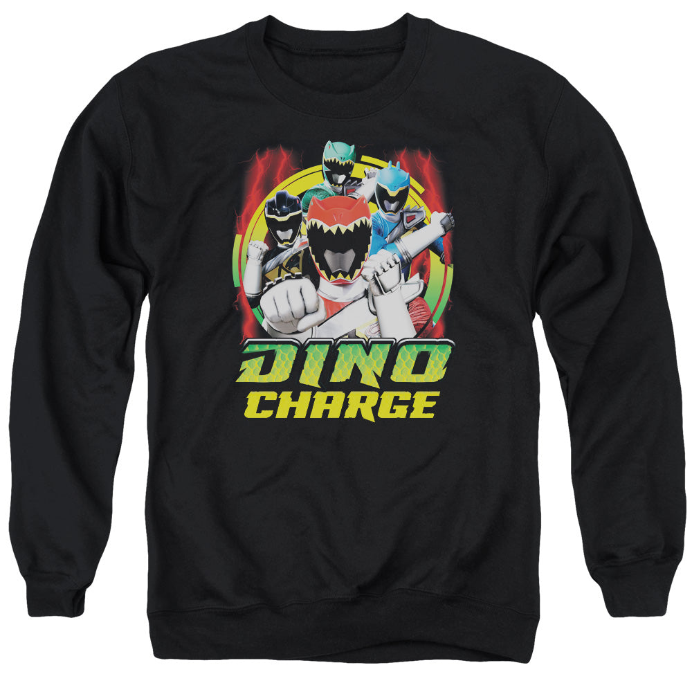Power Rangers Dino Lightning Mens Crewneck Sweatshirt Black | Rock Band ...