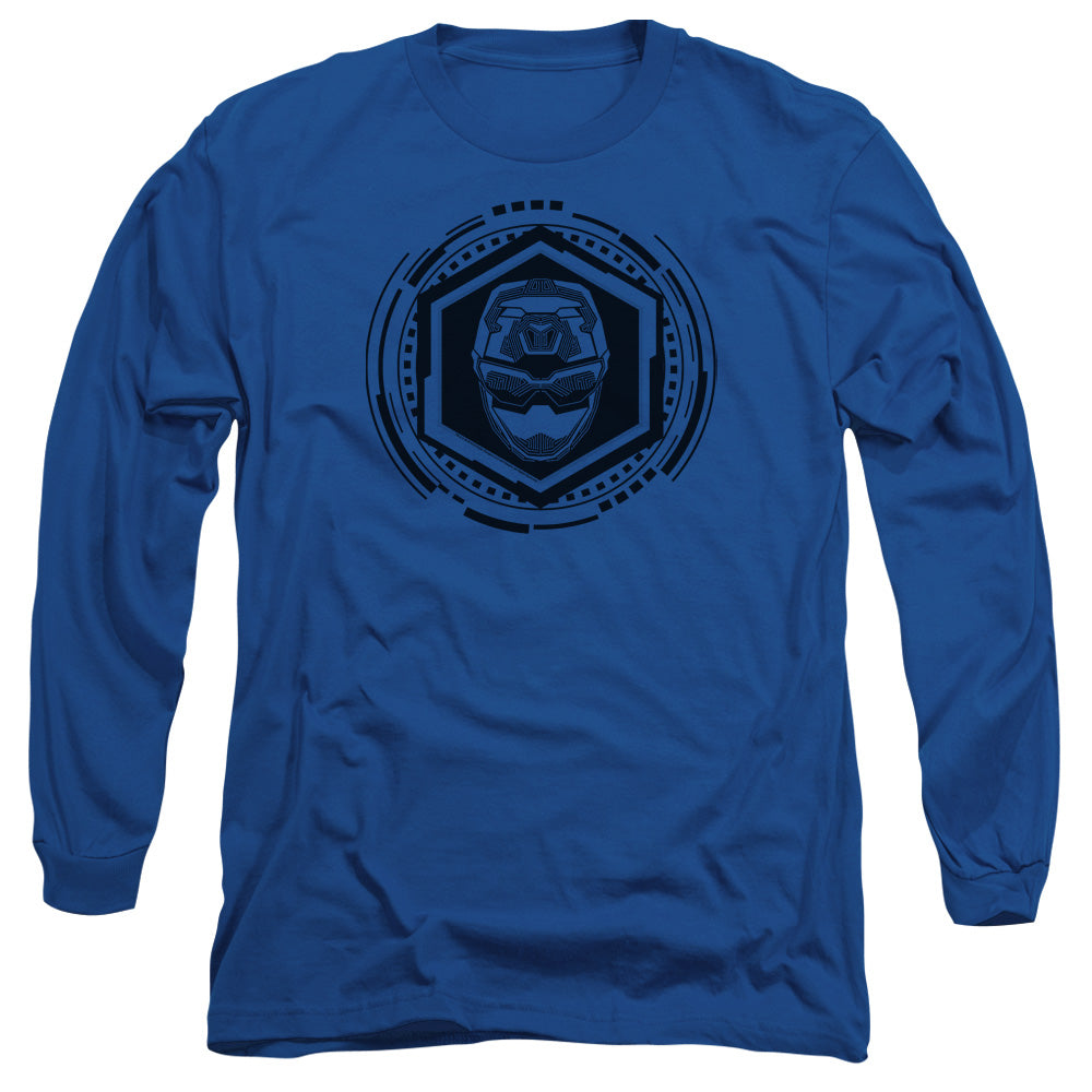 Power Rangers Blue Ranger Mens Long Sleeve Shirt Royal Blue | Rock Band ...