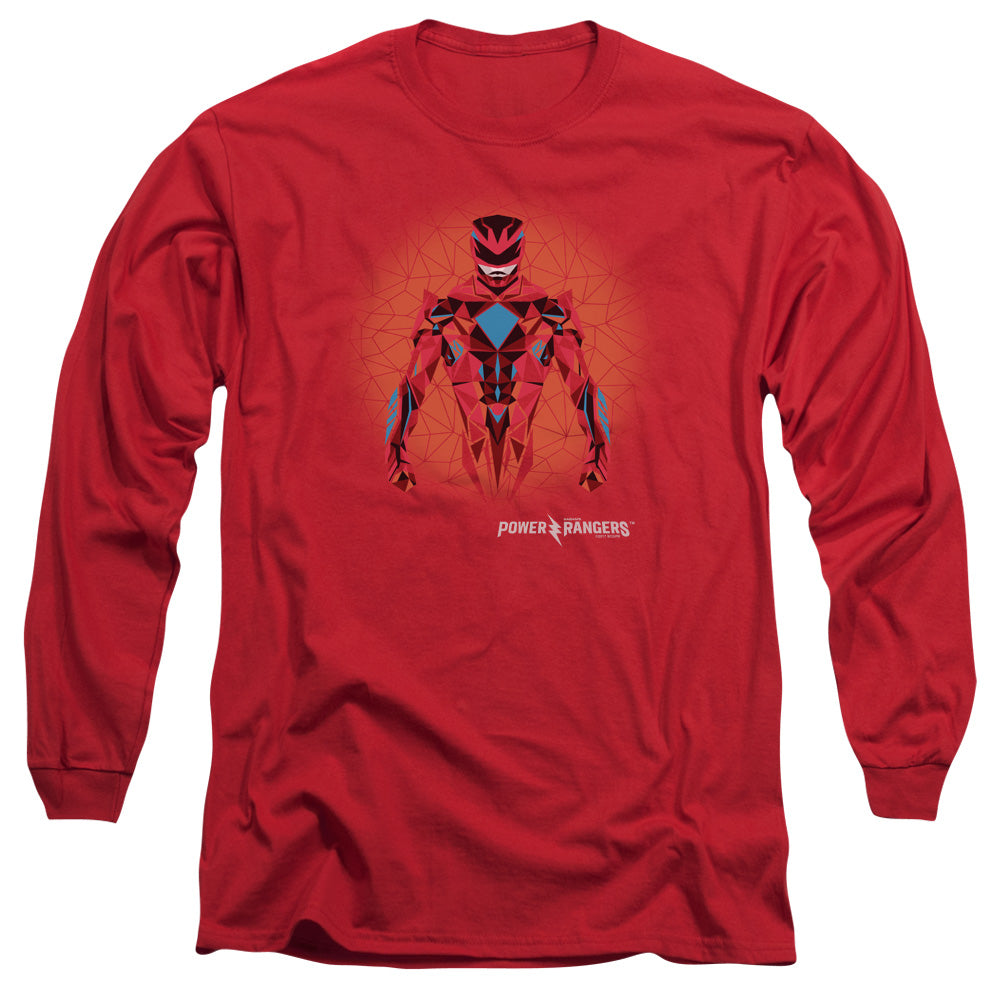 Power Rangers Red Power Ranger Graphic Mens Long Sleeve Shirt Red ...