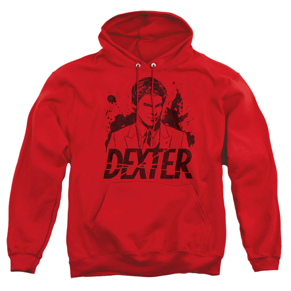 Dexter Splatter Dex Mens Hoodie Red | Rock Band Merch