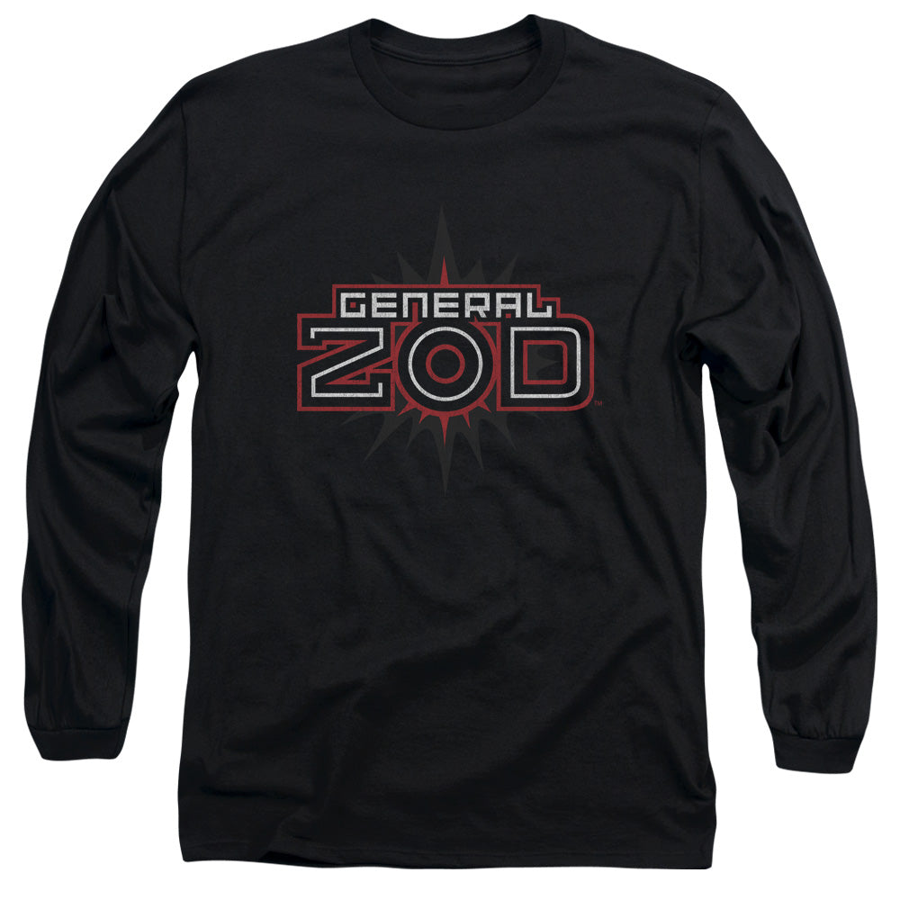 Superman Zod Logo Mens Long Sleeve Shirt Black | Rock Band Merch