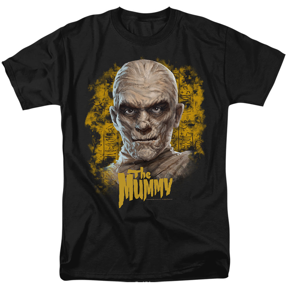 Universal Monsters The Mummy Head Mens T Shirt Black | Rock Band Merch