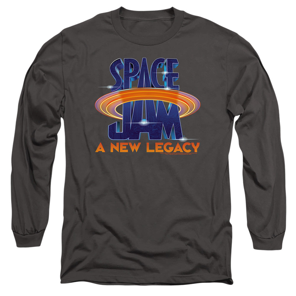 Space Jam 2 Space Jam 2 Logo Mens Long Sleeve Shirt Charcoal Officially ...