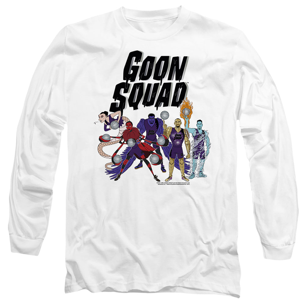 Space Jam 2 Goon Squad Group Mens Long Sleeve Shirt White | Rock Band Merch