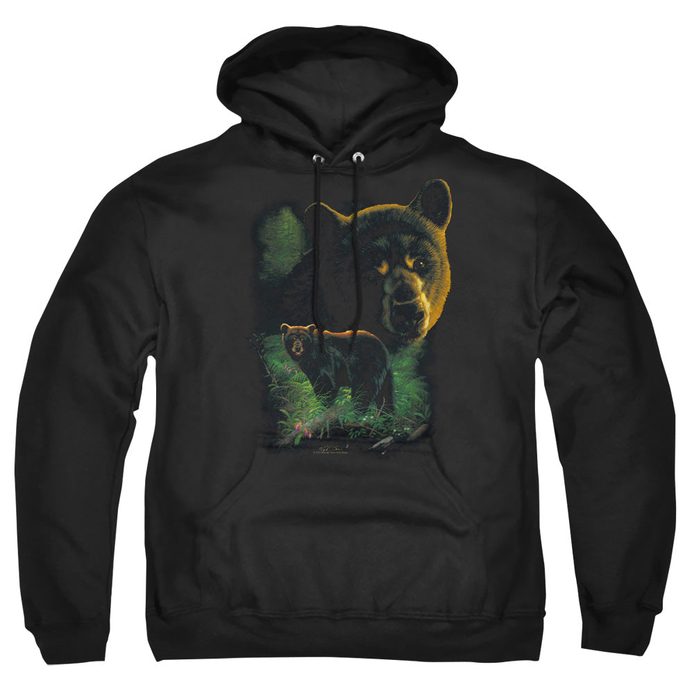 Wildlife Black Bears Mens Hoodie Black | Rock Band Merch